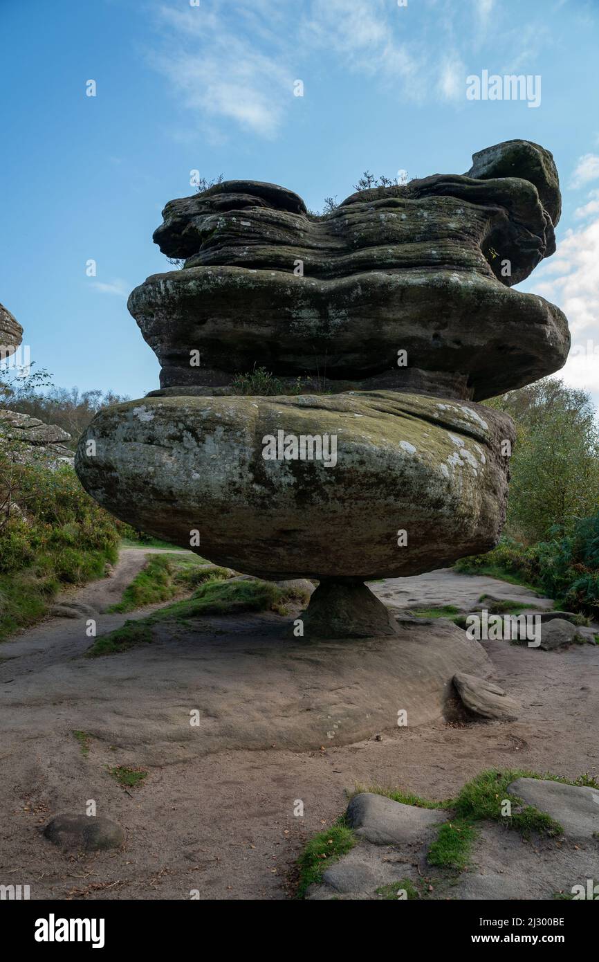 Rock formations in National Trust Brimham Rocks in UK Stock Photo - Alamy