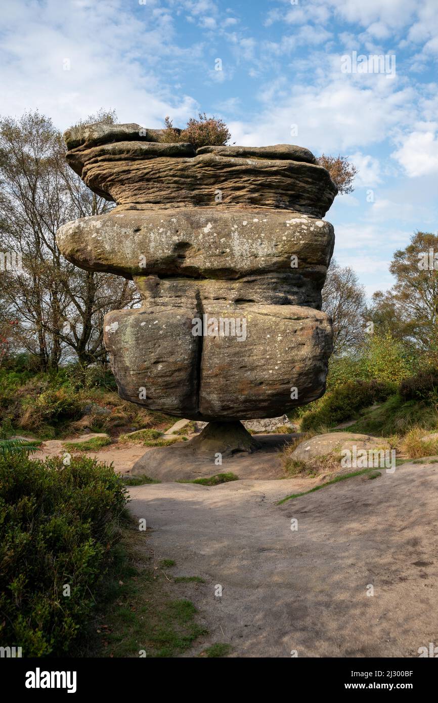 Rock formations in National Trust Brimham Rocks in UK Stock Photo - Alamy
