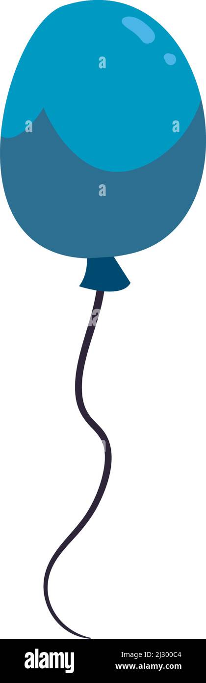 flat blue balloon design Stock Vector Image & Art - Alamy