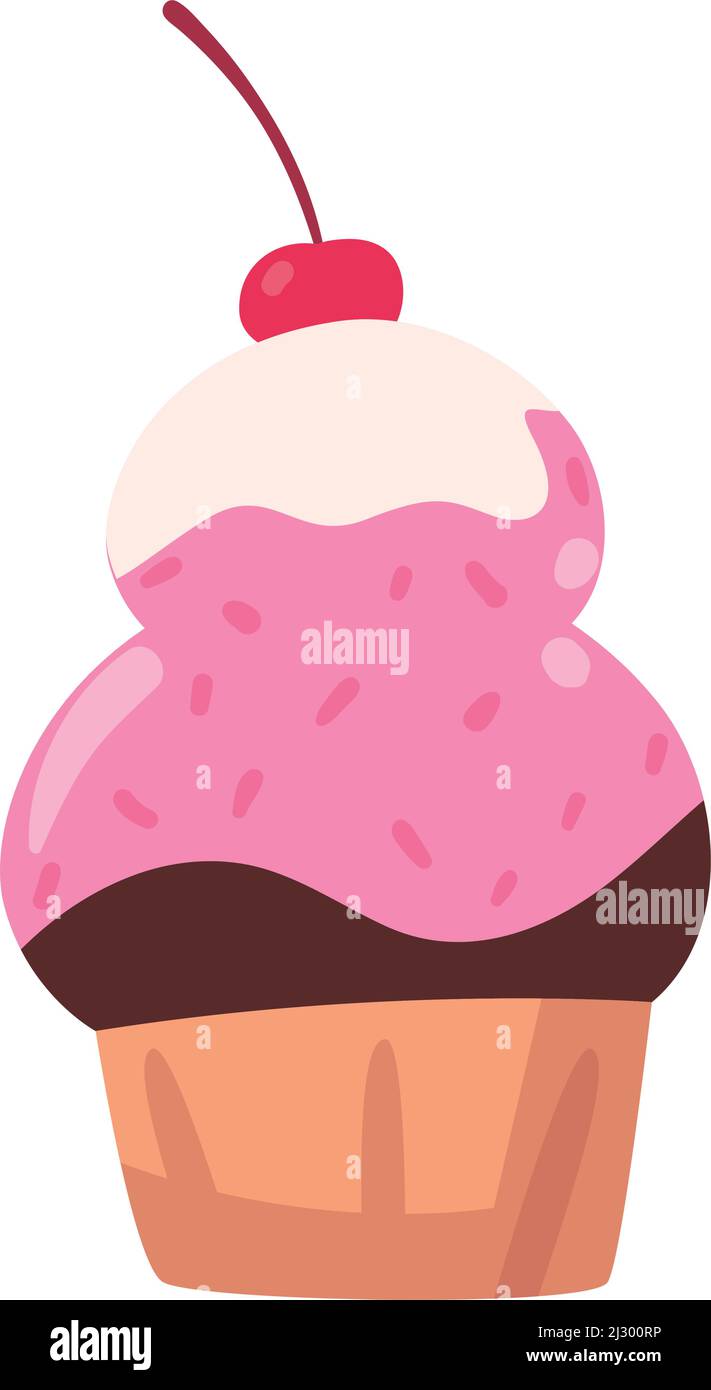 flat bright cupcake design Stock Vector Image & Art - Alamy