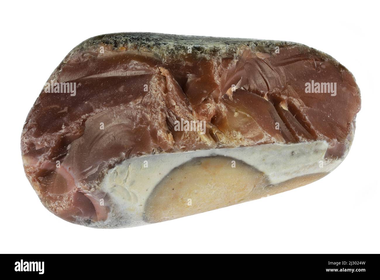 flint from Heligoland, Germany isolated on white background Stock Photo ...