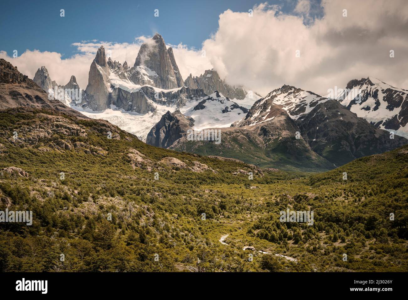 Summit of Fitz-Roy, El Chalten, Fitz Roy Massif, Santa Curz Province ...