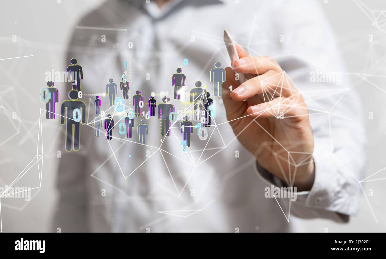 An illustration of a network team Stock Photo - Alamy