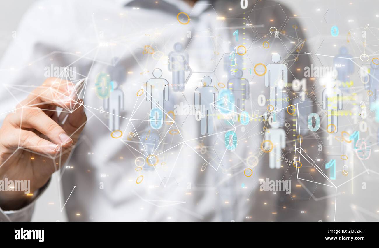 An illustration of a network team Stock Photo - Alamy