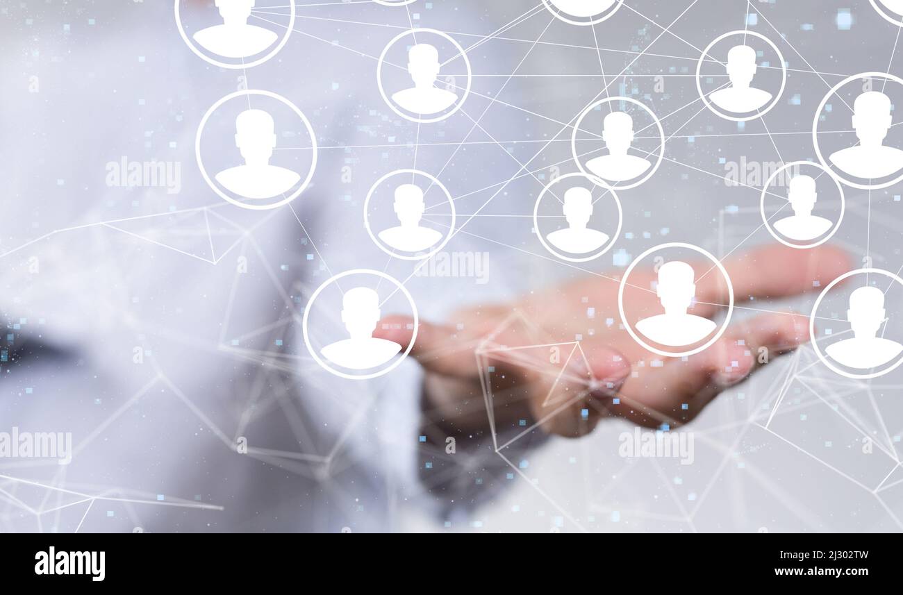 An illustration of organization chart team - network concept Stock ...