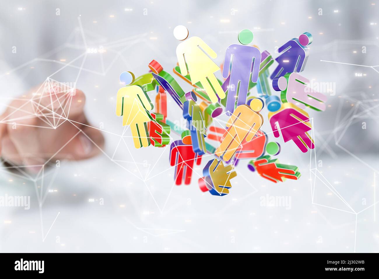 An illustration of people network structure Stock Photo - Alamy