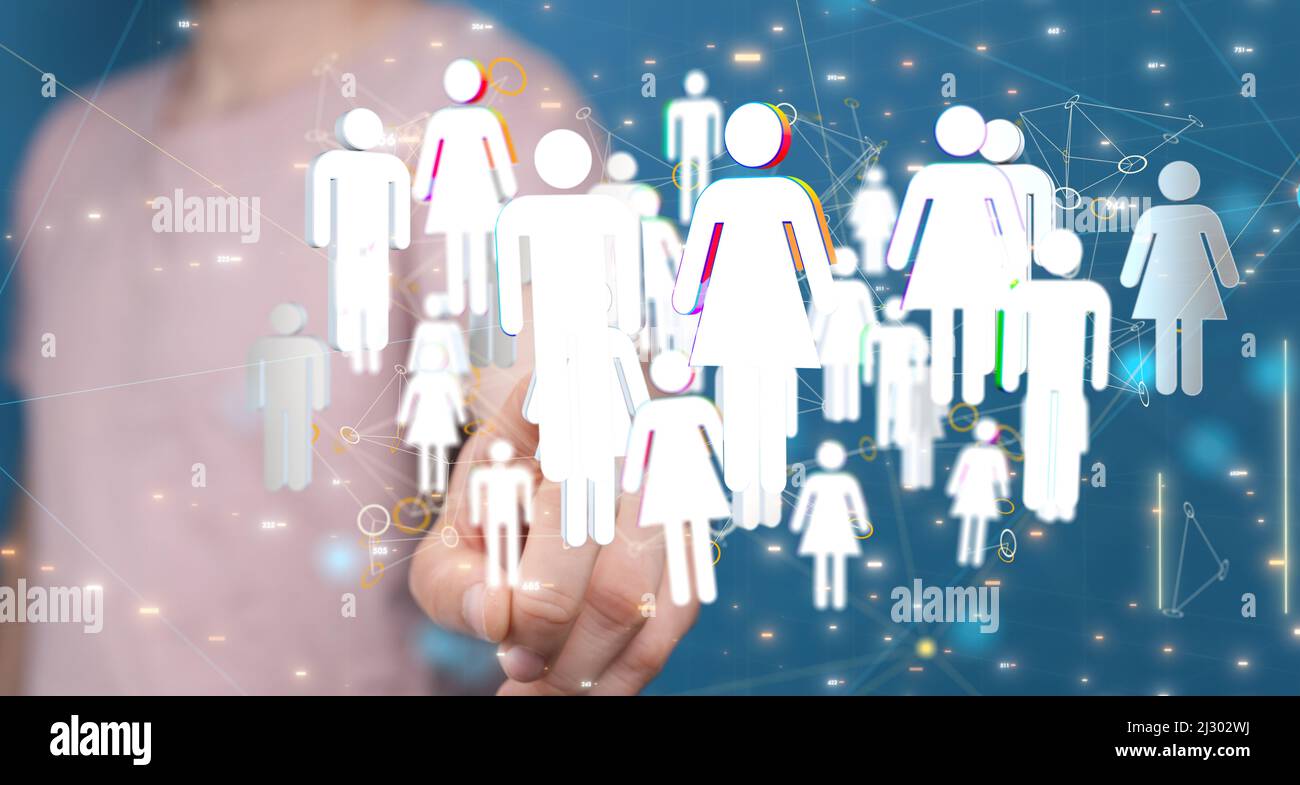 An illustration of organization chart team - network concept Stock ...