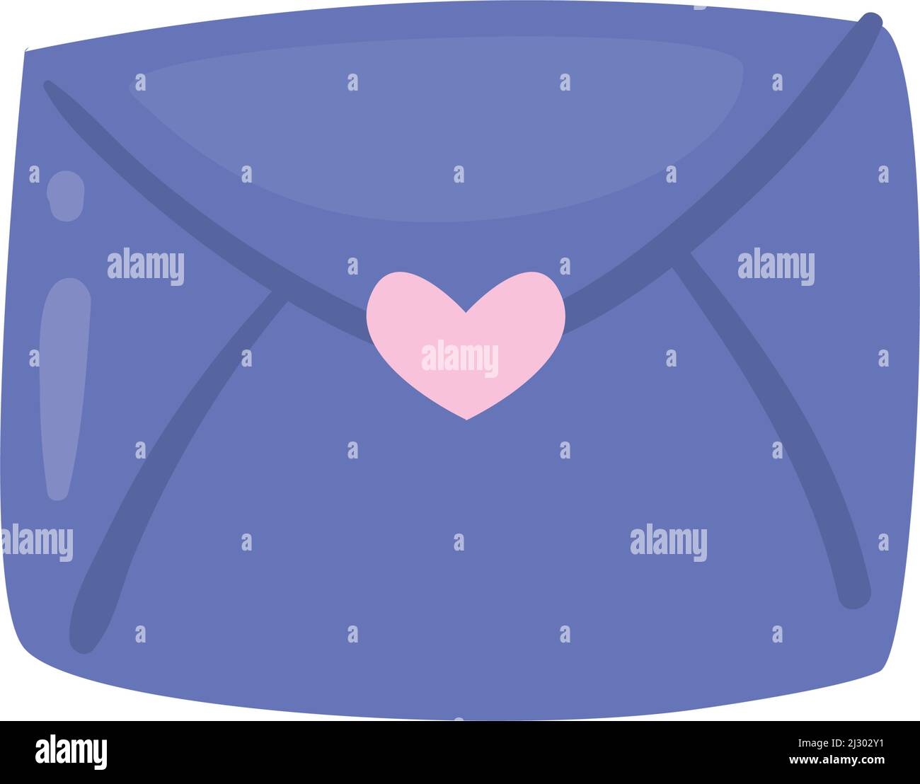 flat blue love letter Stock Vector Image & Art - Alamy
