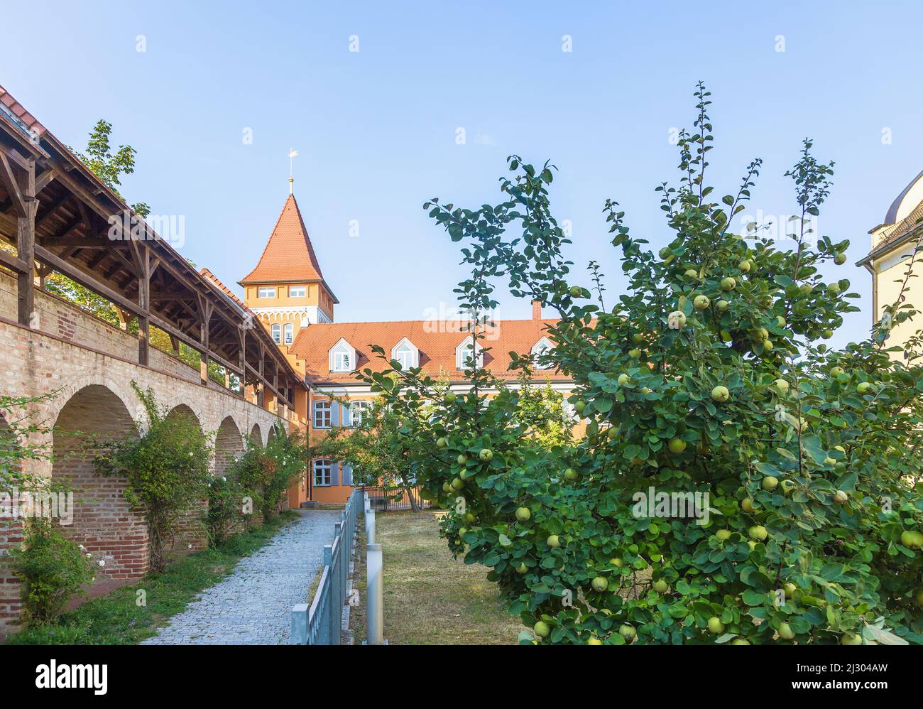Dingolfing, stork tower with battlements Stock Photo - Alamy