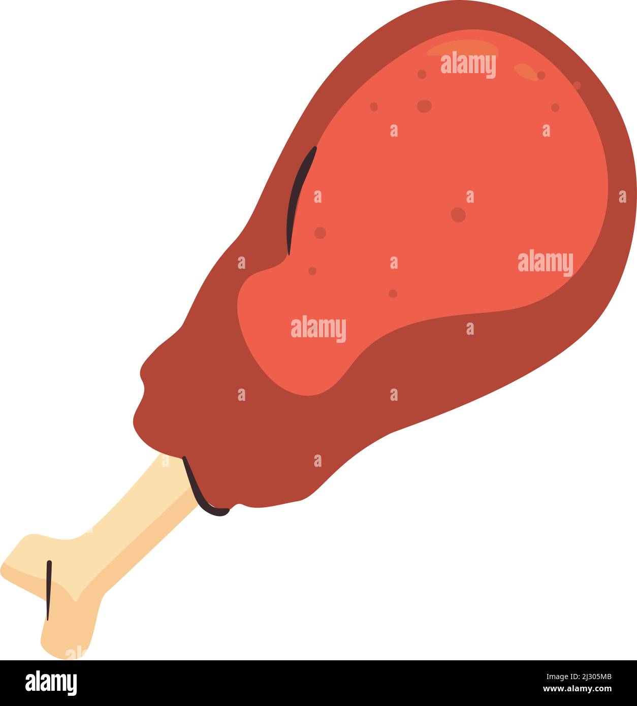 flat chicken leg illustration Stock Vector Image & Art - Alamy