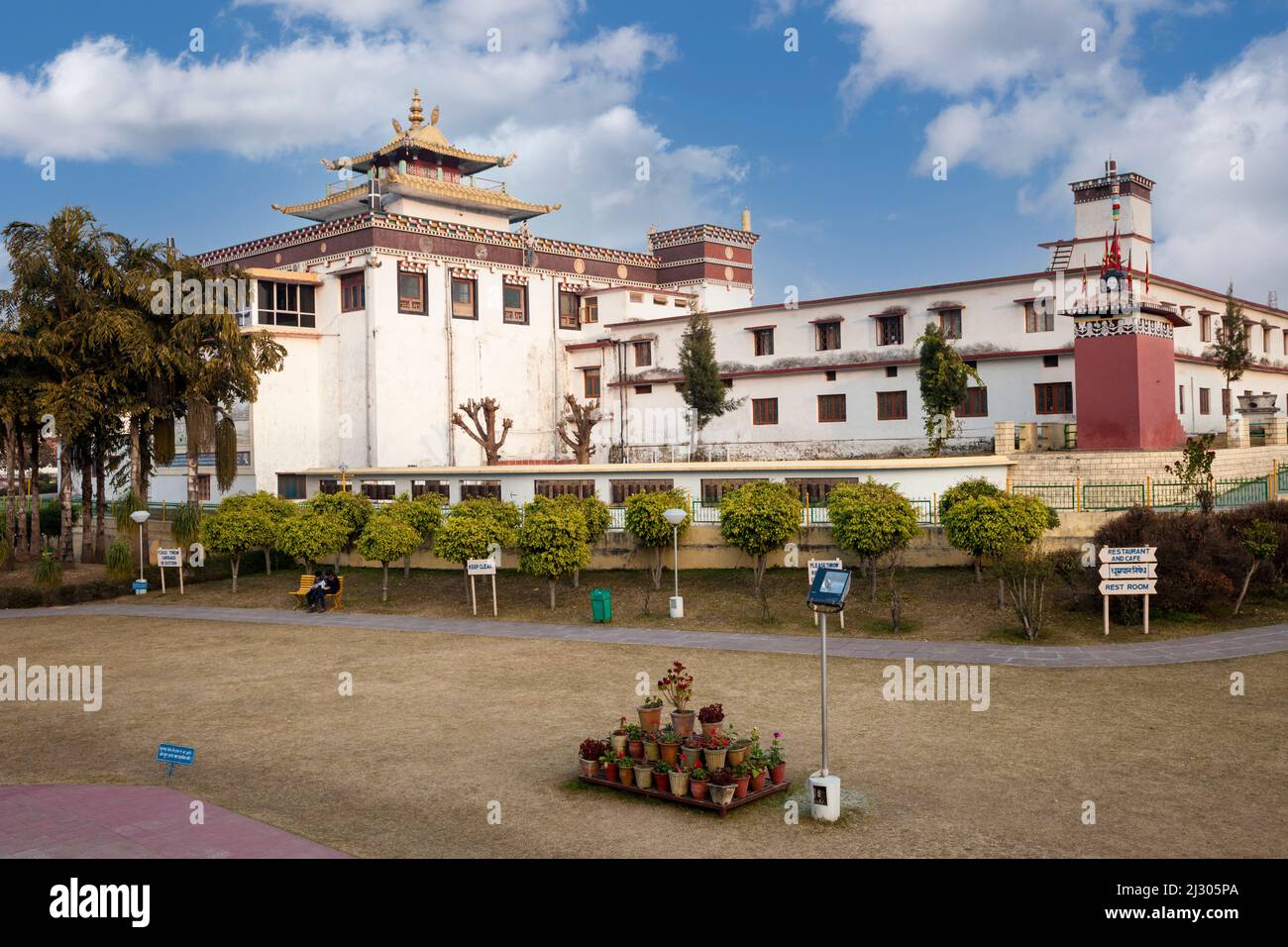India, Dehradun. Mindrolling Monastery at the Buddhist Temple of ...