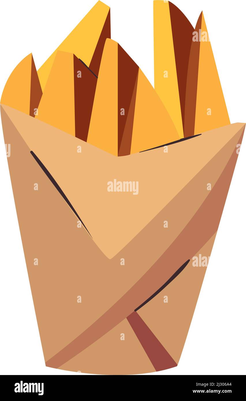 flat french fries illustration Stock Vector Image & Art - Alamy