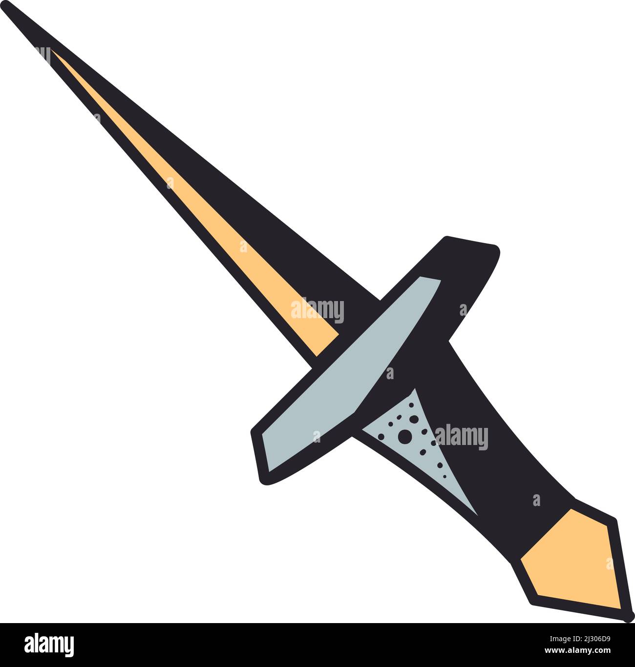 flat yellow dagger illustration Stock Vector Image & Art - Alamy