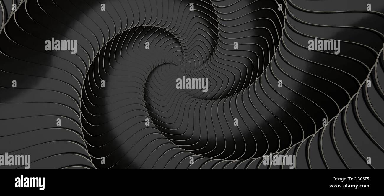 A 3D rendered shaded background of gray vortex swirls Stock Photo - Alamy