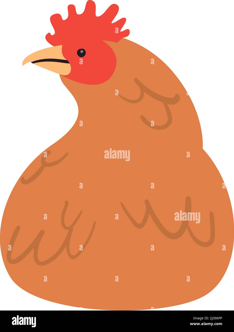 flat cute chicken design Stock Vector Image & Art - Alamy