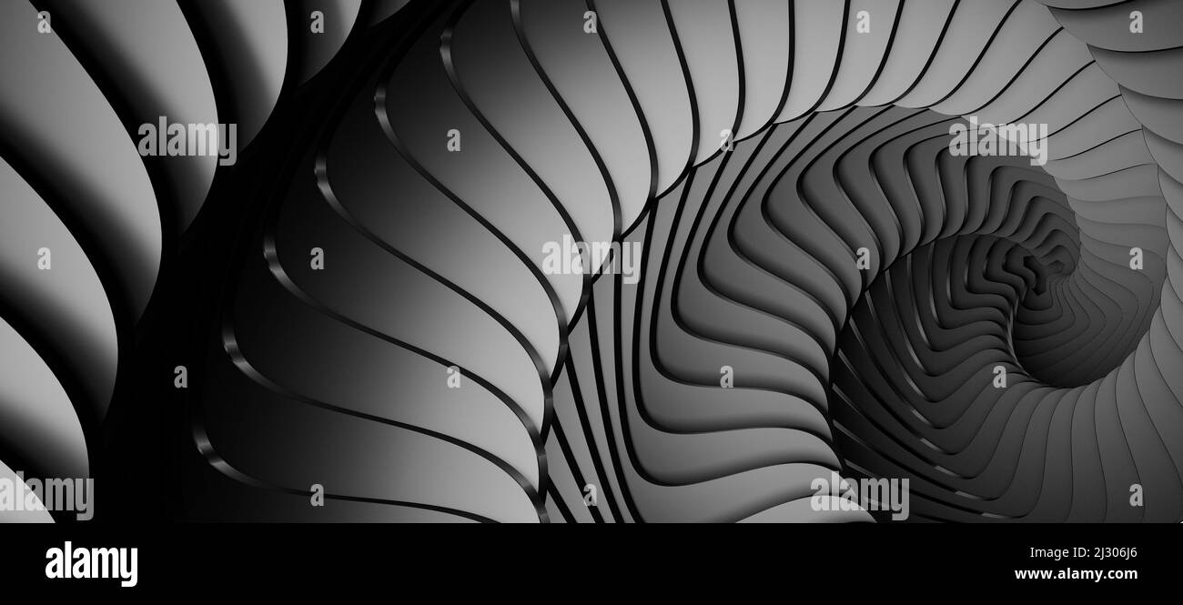 A 3D rendered shaded background of gray vortex swirls Stock Photo - Alamy