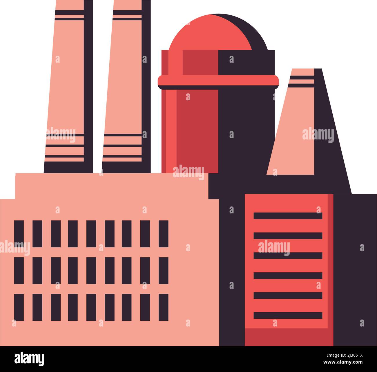 flat red power plant Stock Vector Image & Art - Alamy