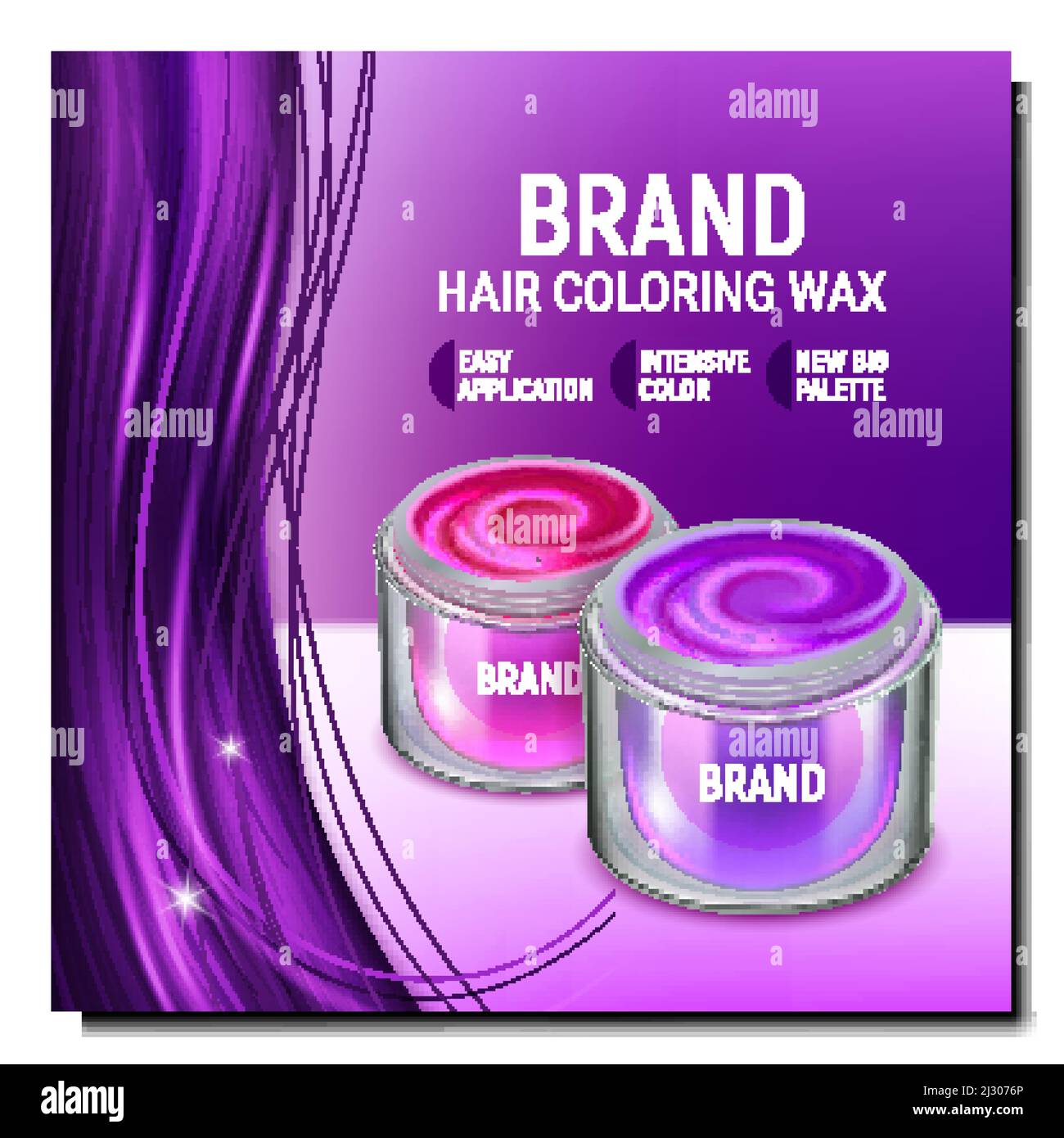 Hair Coloring Wax Creative Promotion Banner Vector Stock Vector Image ...