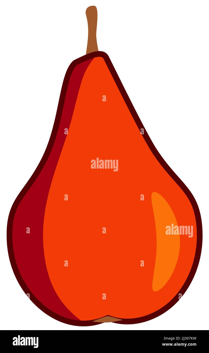 Ripe single pear fruit Stock Vector Images - Alamy