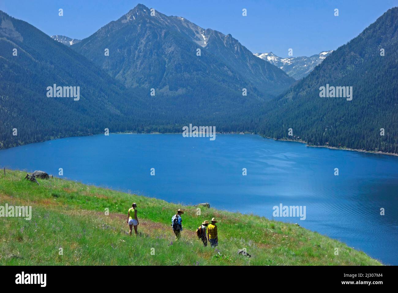 Wallowa Lake from east moraine, oregon Stock Photo - Alamy