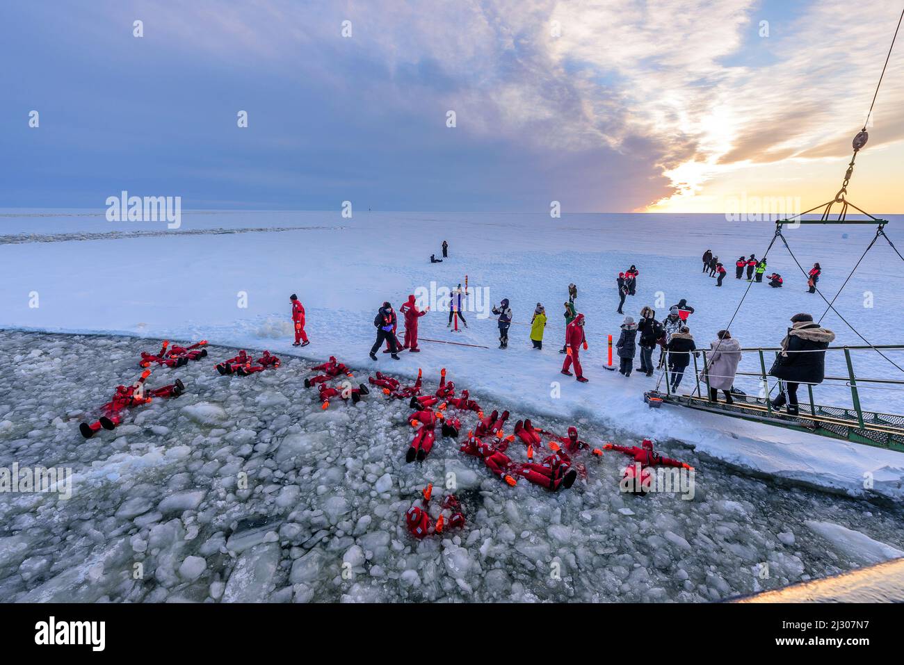 Tourist ride on the historic icebreaker Sampo, Kemi, Finland Stock ...