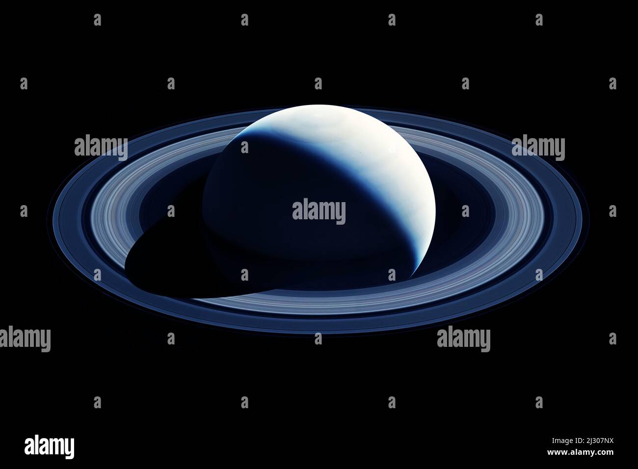 Planet Saturn, with rings. Elements of this image furnished by NASA ...