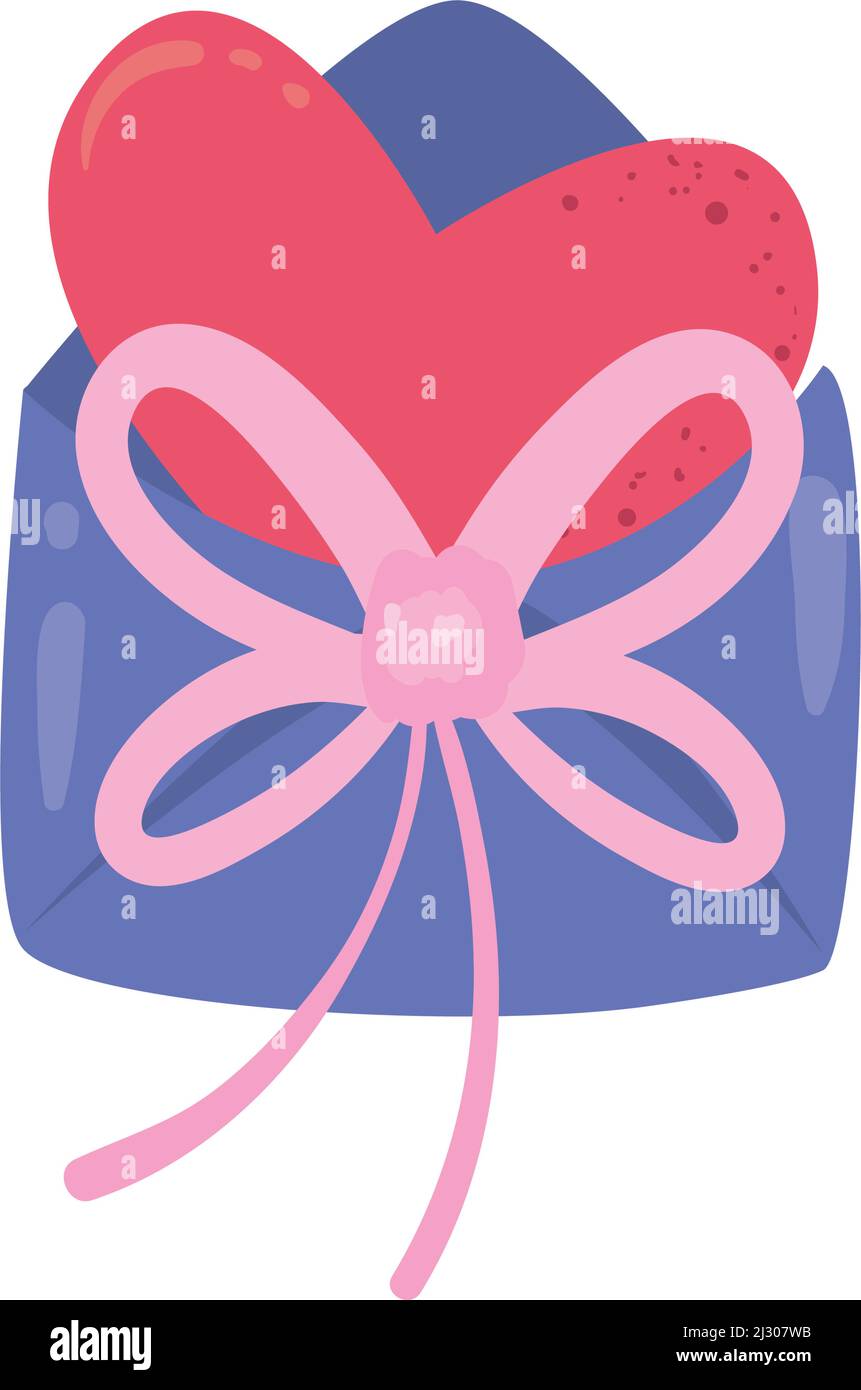 flat love letter with a heart Stock Vector Image & Art - Alamy