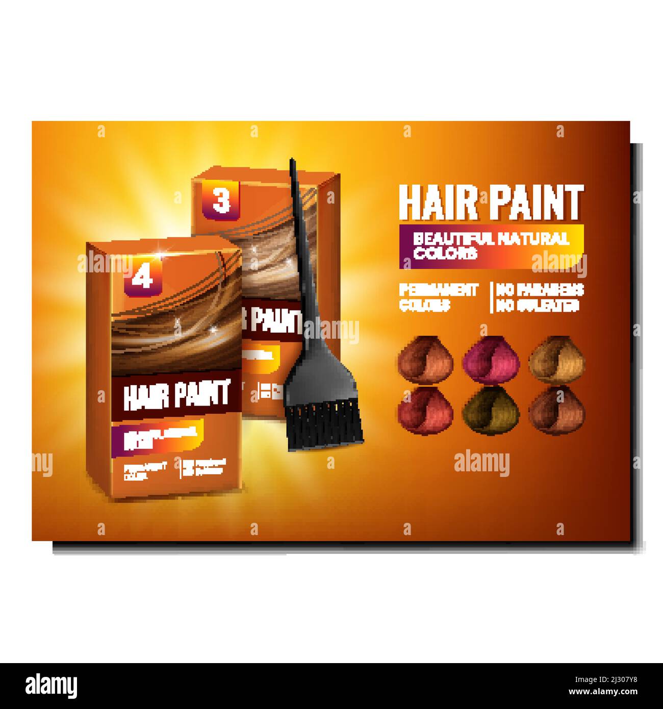 Hair color palette Stock Vector Images - Alamy