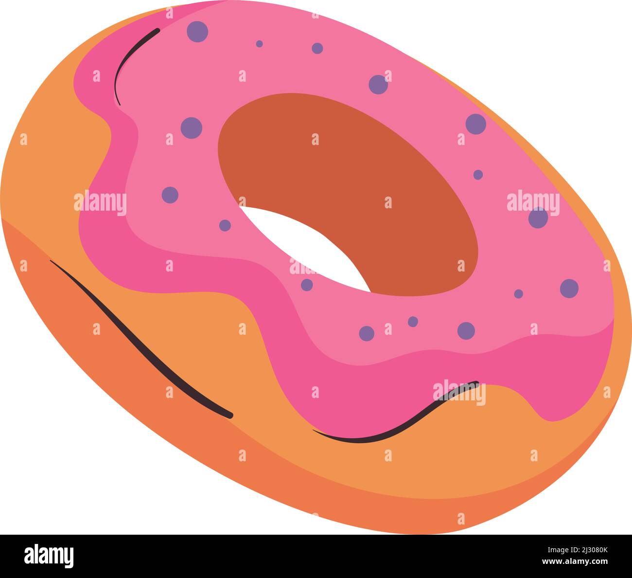 flat pink donut design Stock Vector Image & Art - Alamy
