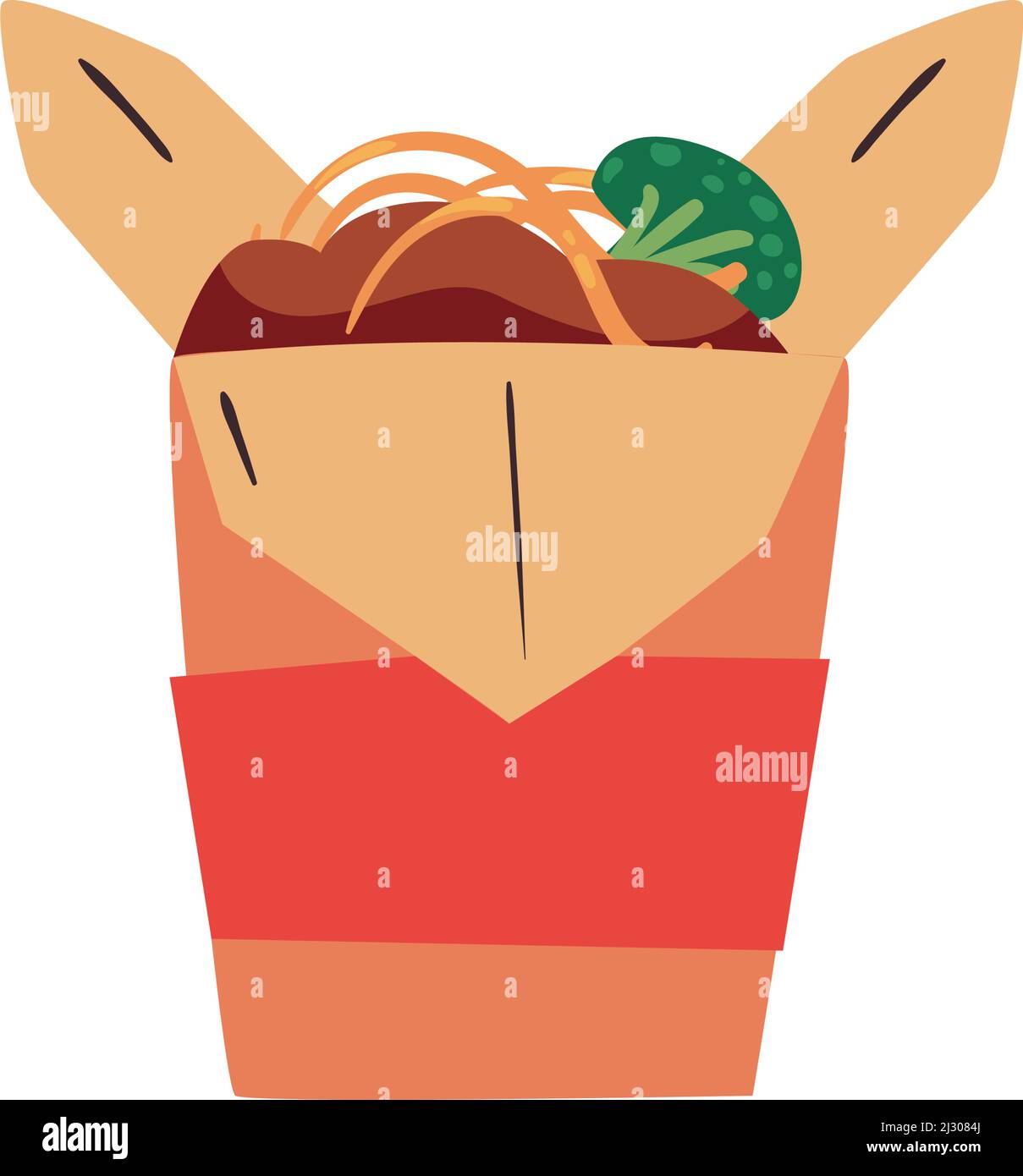 Thai flat noodles Stock Vector Images - Alamy