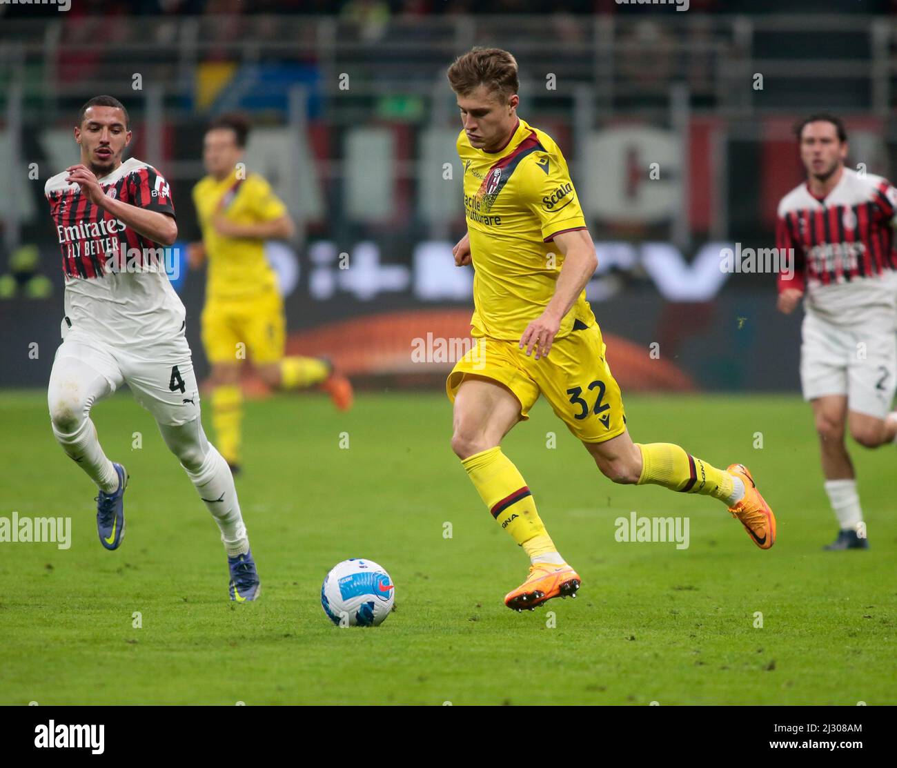 Mattias Svanberg of Bologna during the Italian championship Serie A ...
