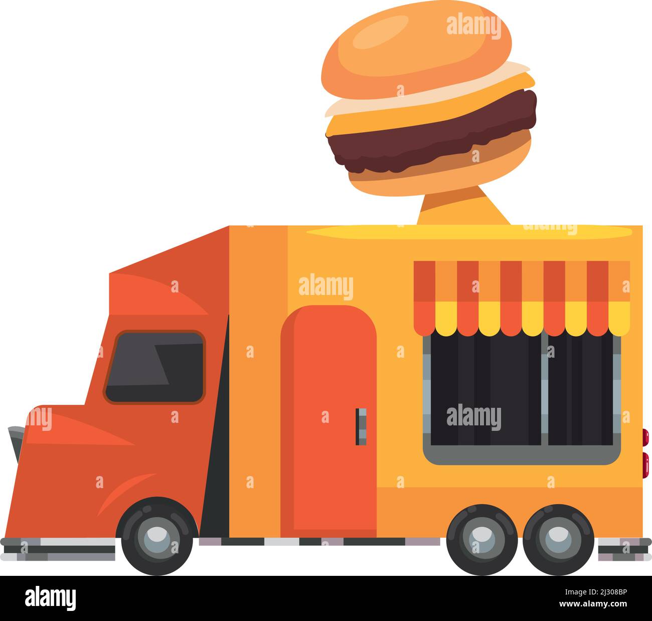 flat hamburger food truck Stock Vector Image & Art - Alamy