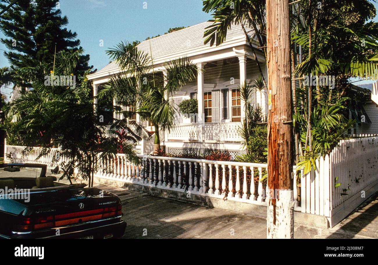 One of the typical conch houses of Key West. From this island this ...