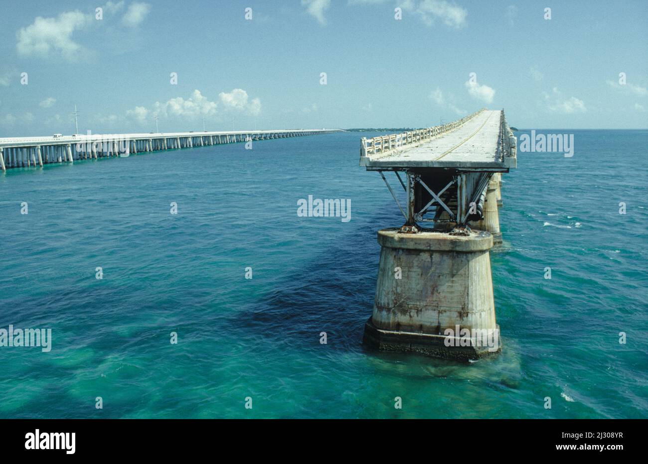 The Western end of the old Bahia Honda Bridge from 1912 which was first ...