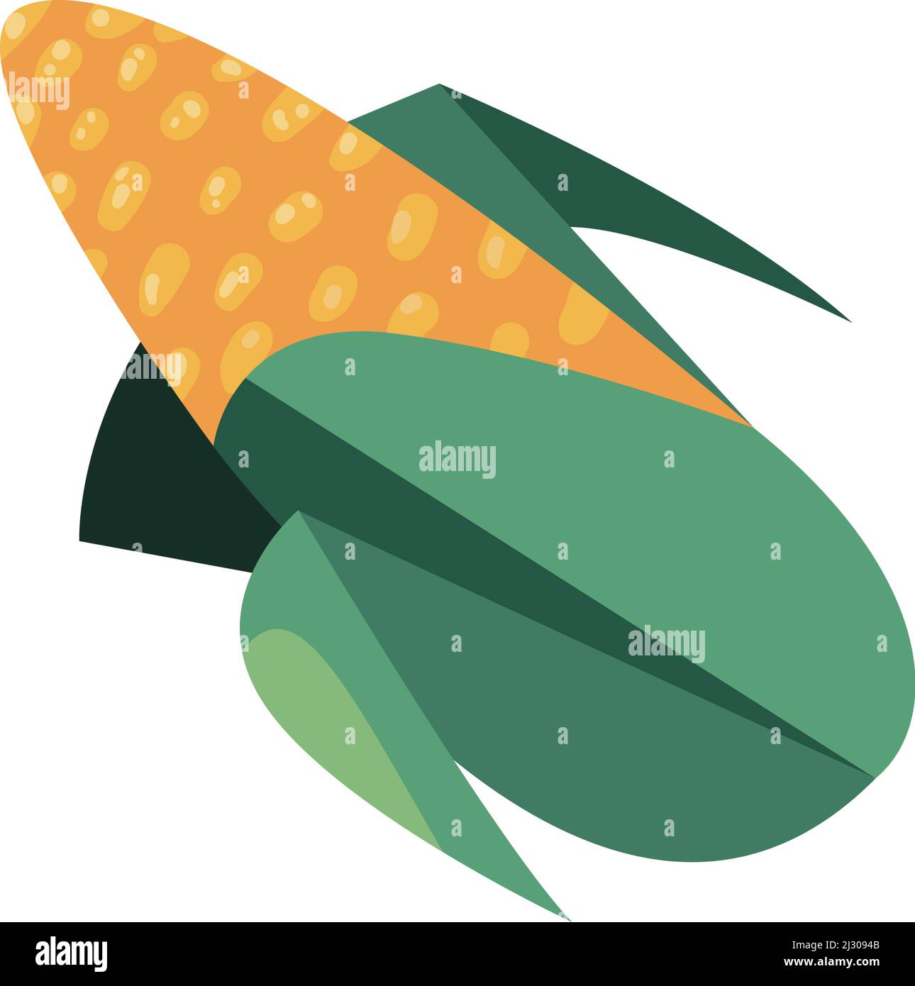 flat yellow corn illustration Stock Vector Image & Art - Alamy