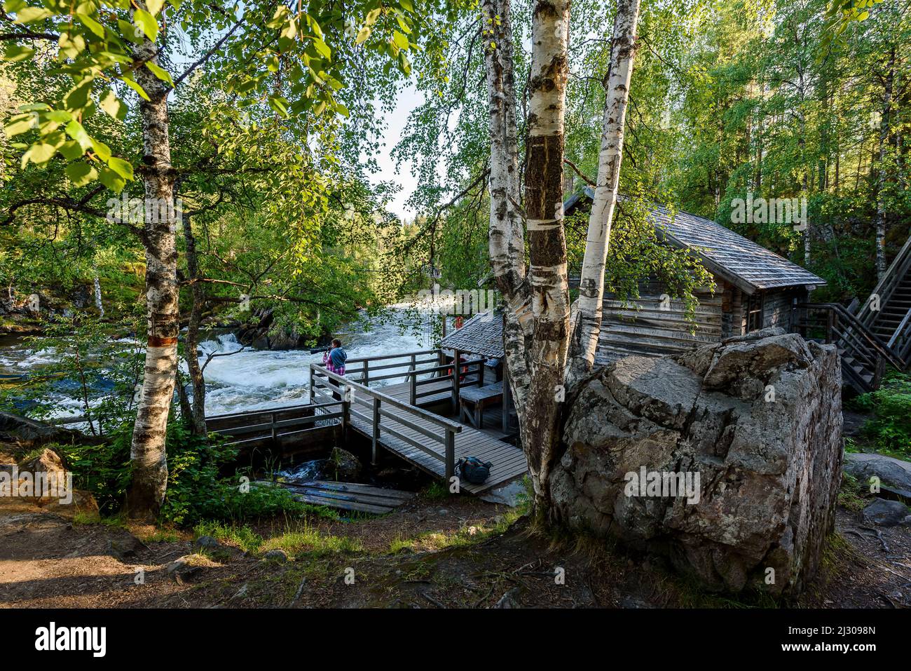 Mylykoski watermill with waterfall, pictures from Bear Circle hiking ...