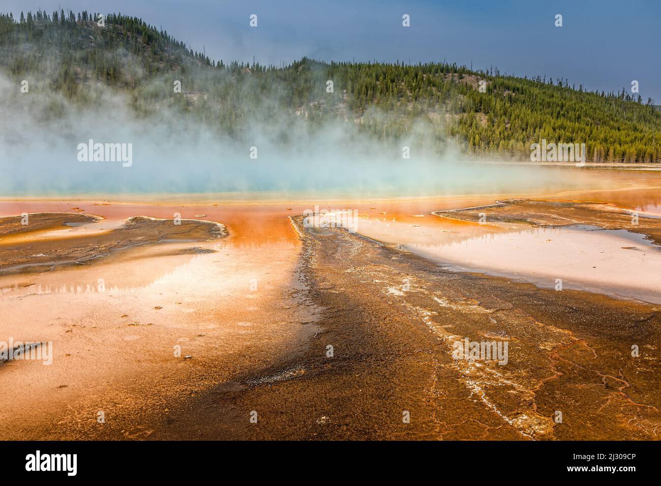 The Grand Prismatic Spring in the Yellowstone National Park, Wyoming ...