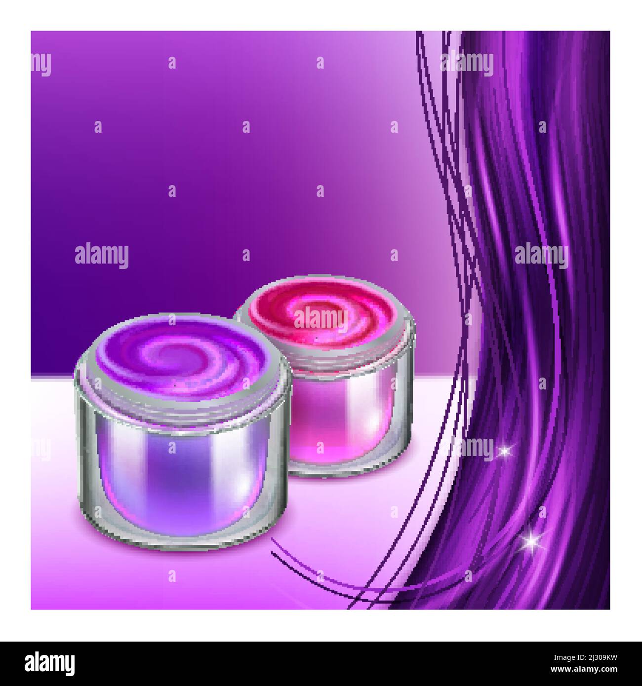 Hair Coloring Wax Creative Promotion Banner Vector Stock Vector Image ...