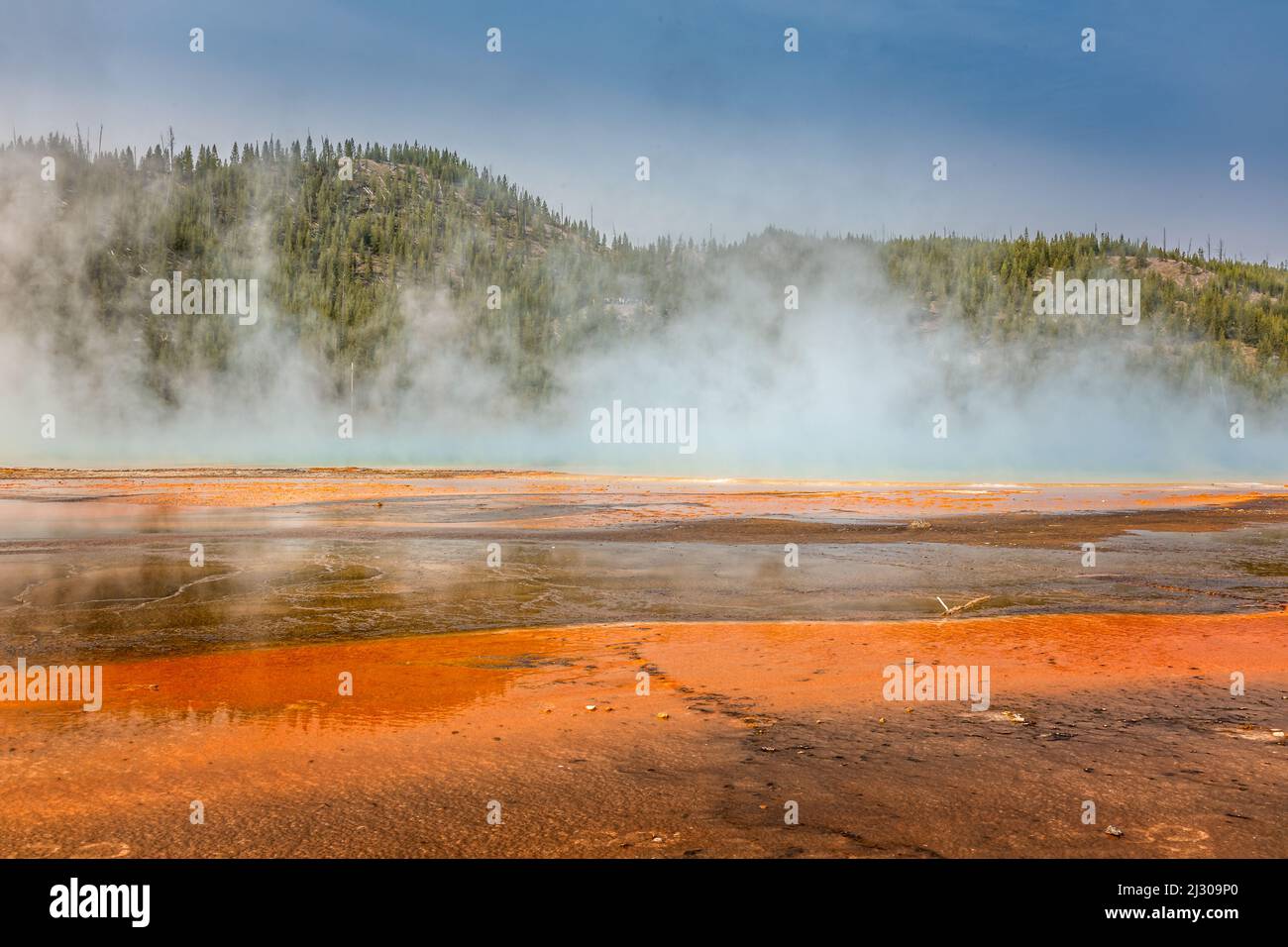 The Grand Prismatic Spring in the Yellowstone National Park, Wyoming ...