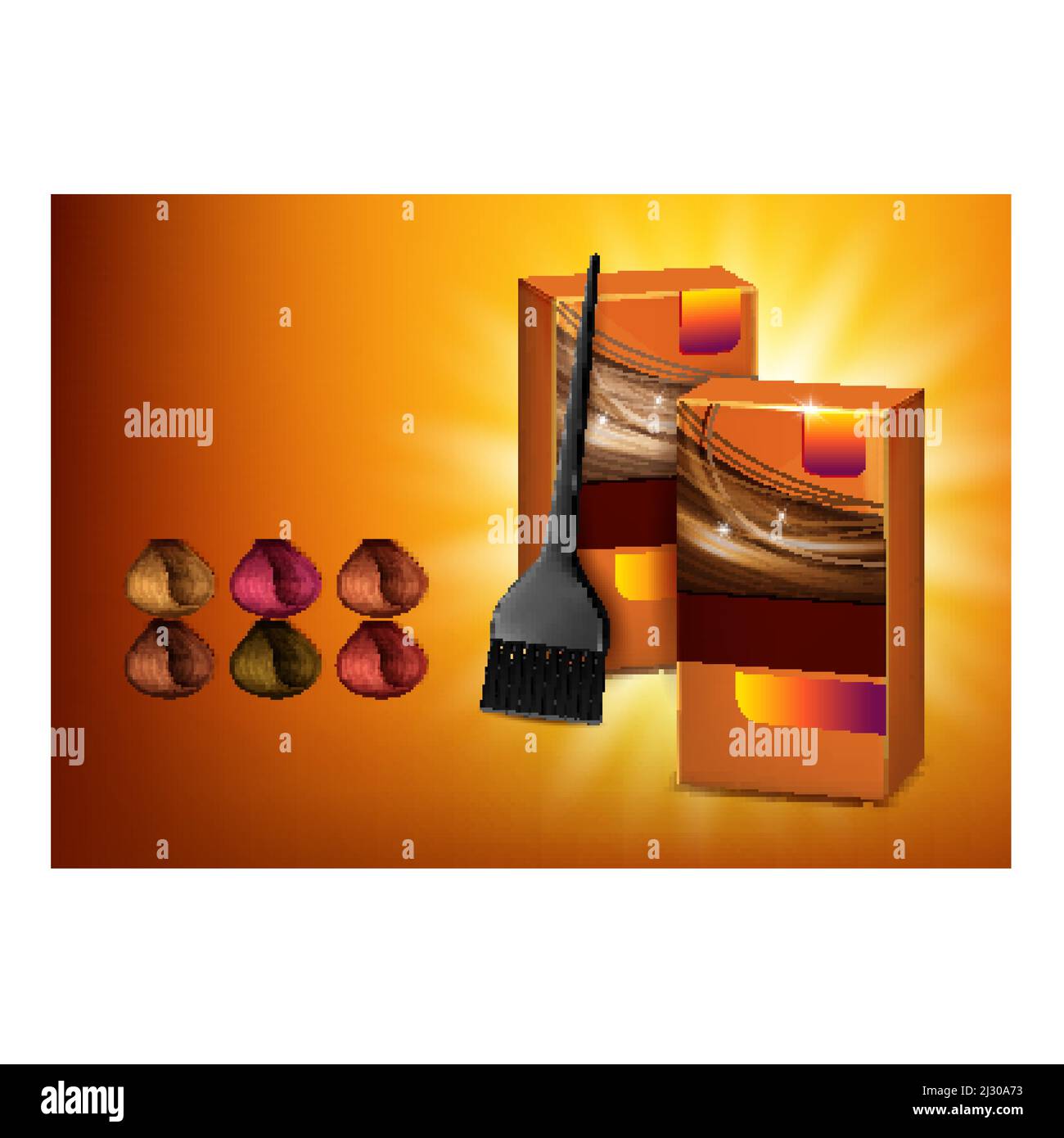 Hair Paint Cosmetology Promotion Banner Vector Stock Vector Image & Art ...