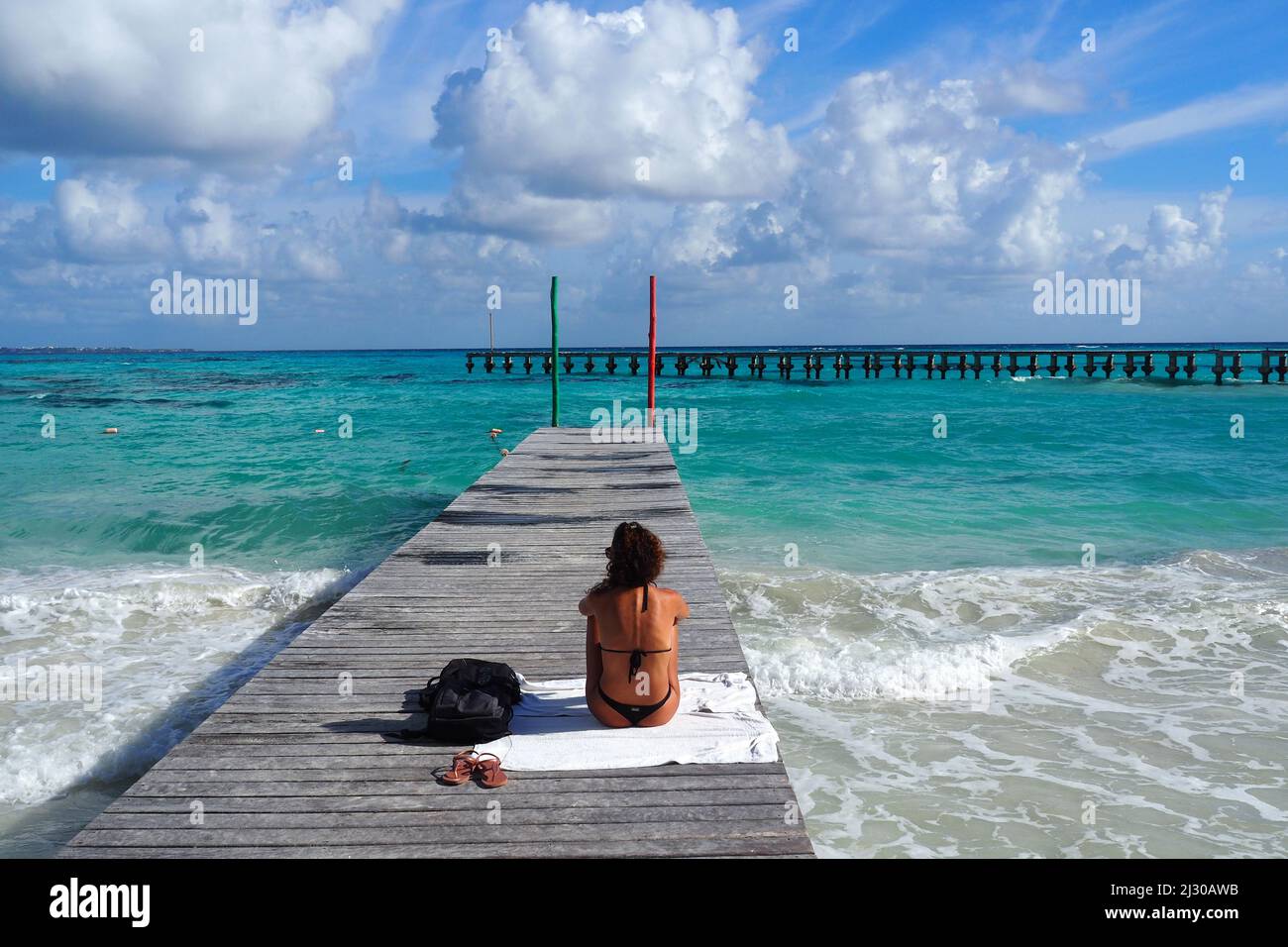 Beach at Punta Cancun, Cancun, Yucatan, Mexico Stock Photo - Alamy