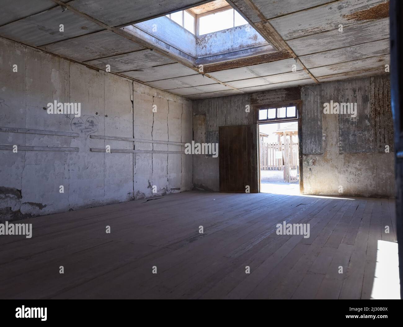 A photo of a house's interior in an old mining town called Humberstone ...