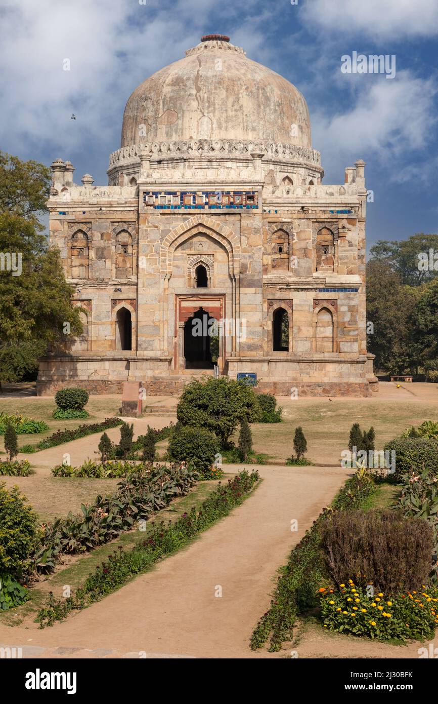 New Delhi, India. Lodi Gardens. Sheesh Gumbad ("Glazed Dome"), with ...