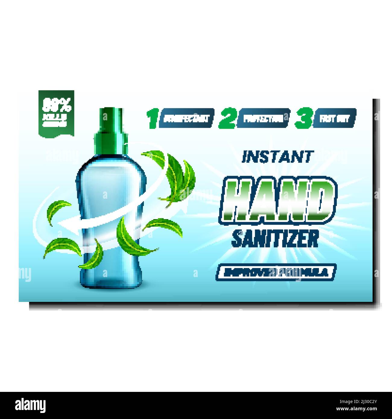 Instant Hand Sanitizer Promotion Banner Vector Stock Vector Image & Art ...
