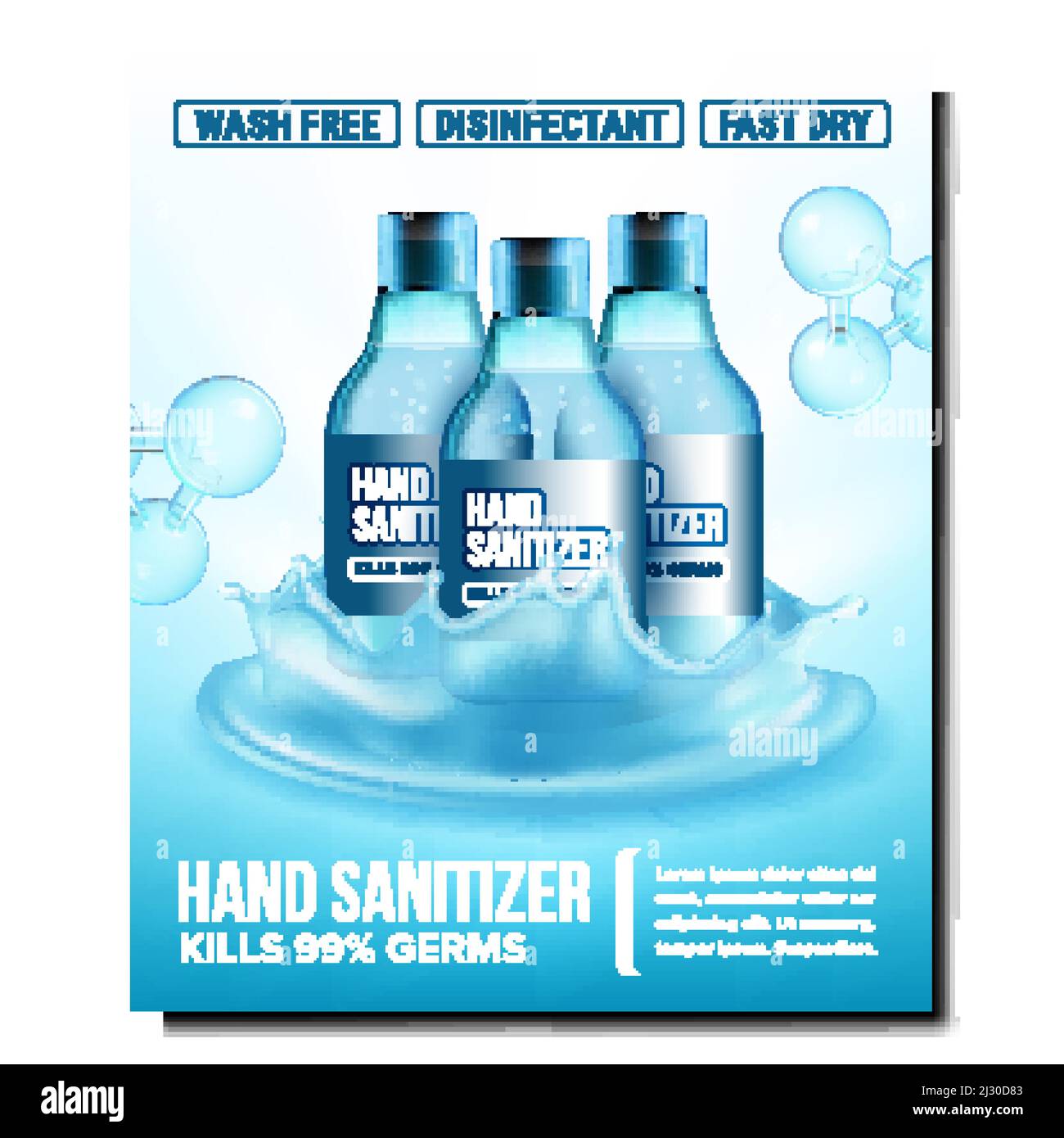 Hand sanitizer bottles Stock Vector Images - Alamy