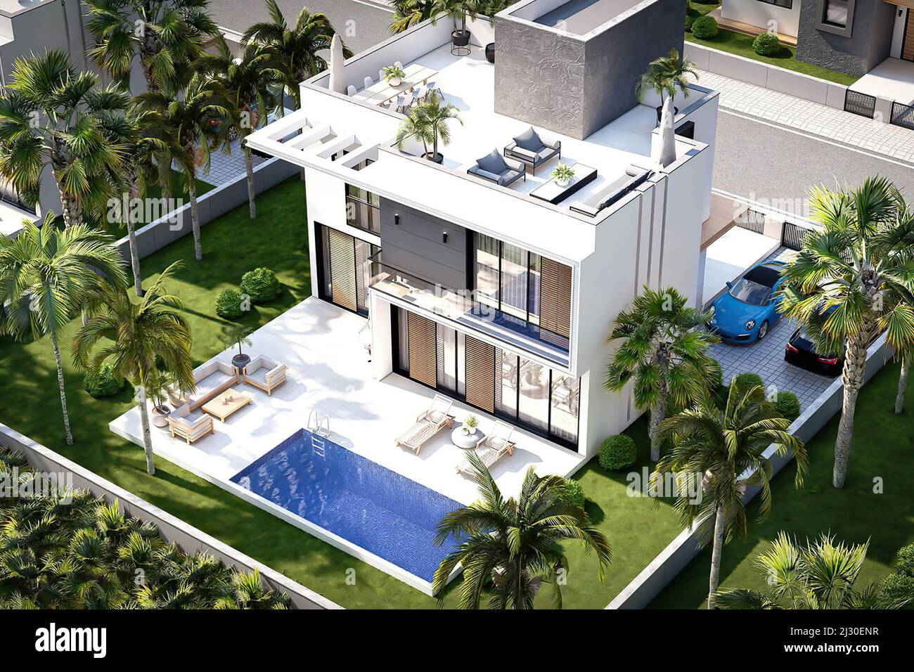 Hotel render from above hi-res stock photography and images - Alamy