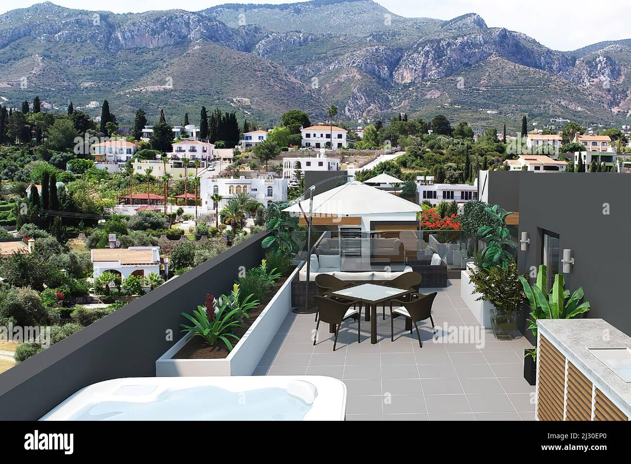 Hotel render from above hi-res stock photography and images - Alamy