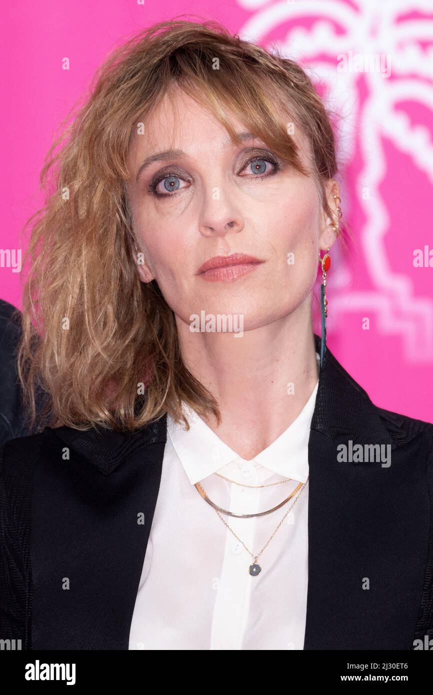 Alix Poisson attends the pink carpet during the 5th Canneseries ...