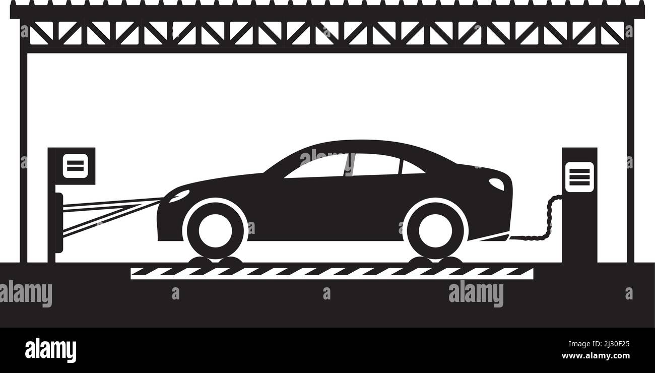 Аnnual vehicle technical inspection – vector illustration Stock Vector ...