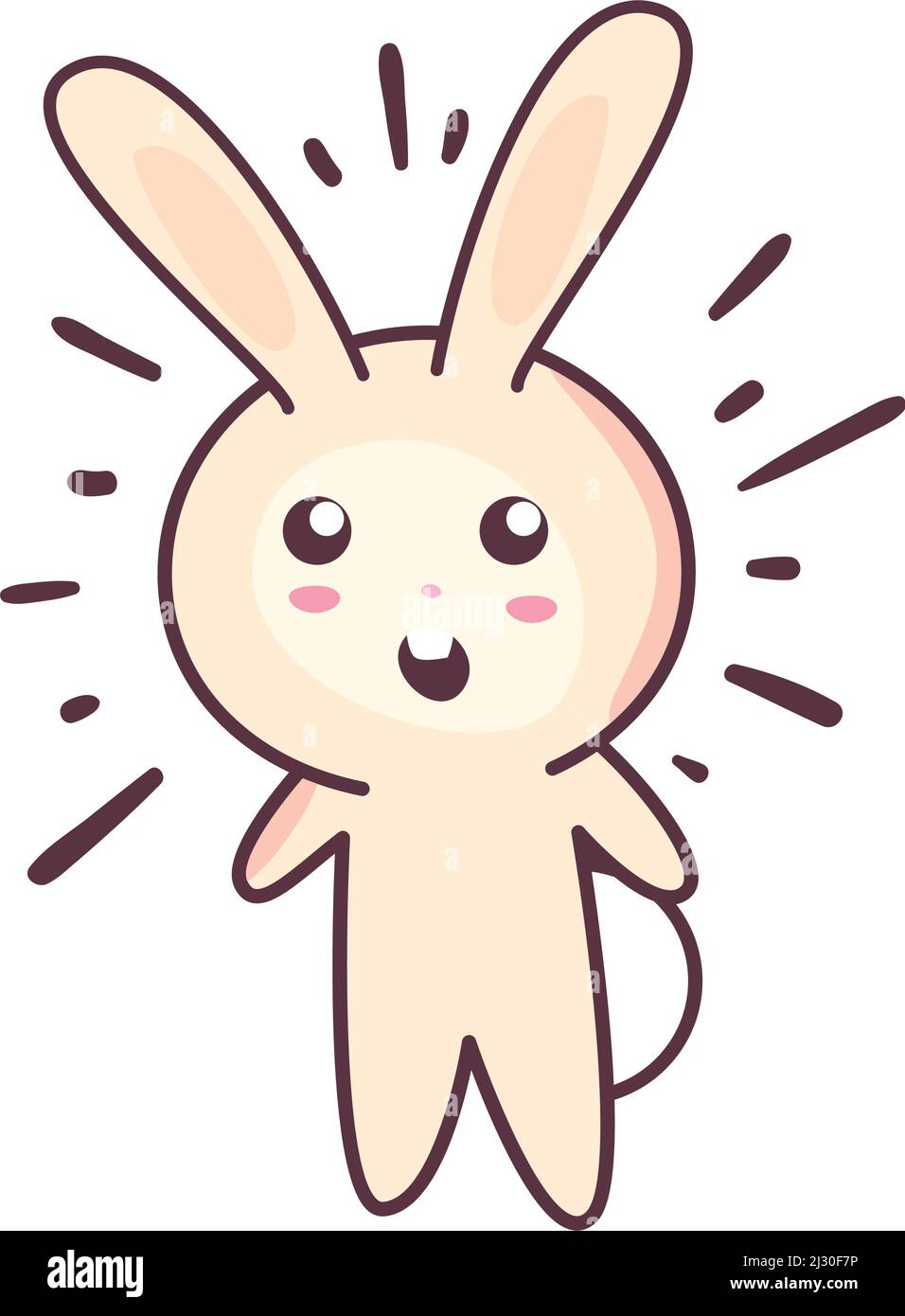 surprised bunny illustration Stock Vector Image & Art - Alamy